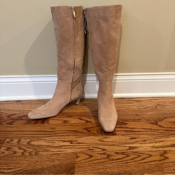 Shoes | New Sam Edelman Molly Wide Calf Light Beige Suede Knee High ...
